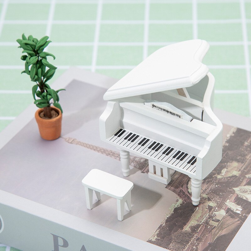Miniature Piano Model Replica with Case Dollhouse ... – Vicedeal