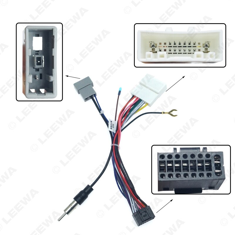 LEEWA 16Pin Car Head Unit Wire Harness Adapter Car... – Grandado