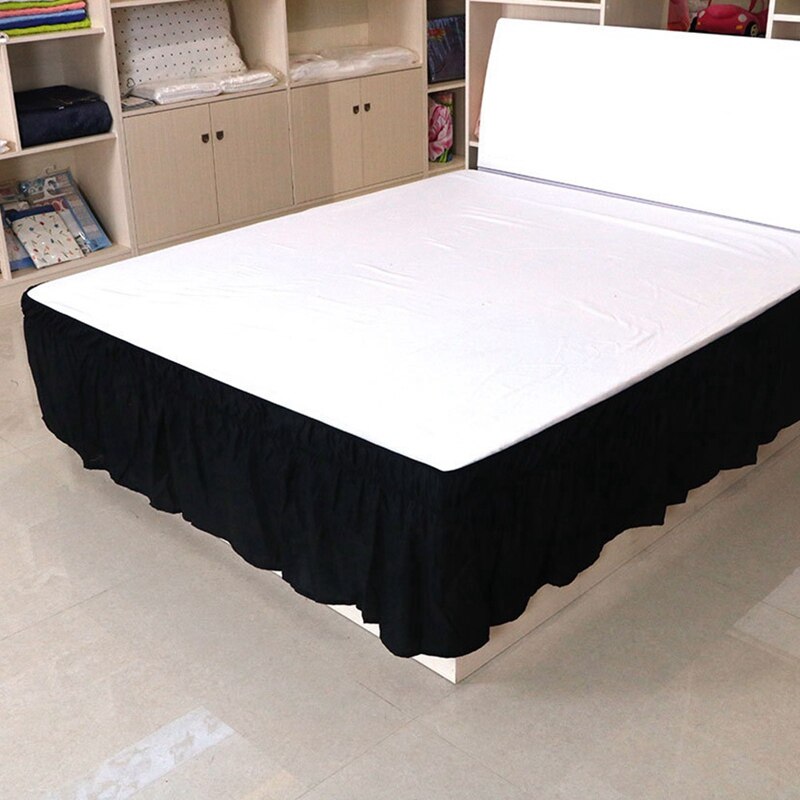 Elastische Bed Rok Stof Ruches Fit Wrap Rond Twin ... – Vicedeal