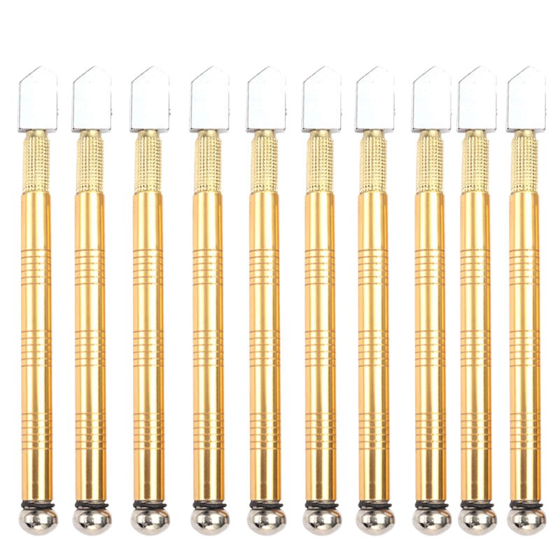 10Pcs Golden Glass Cutter Set Pencil Steel Straigh... – Grandado