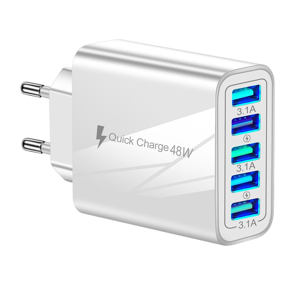 Draagbare 48W Usb Mobiele Telefoon Oplader Adapter... – Vicedeal