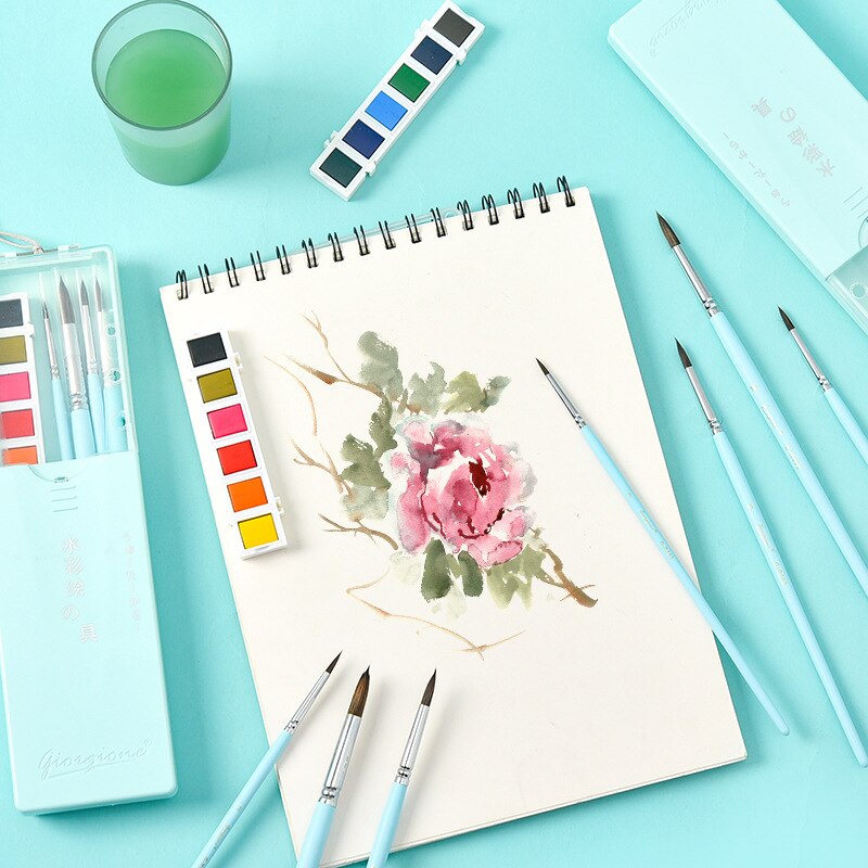 Portable Travel Solid Pigment Watercolor Paints an... – Grandado