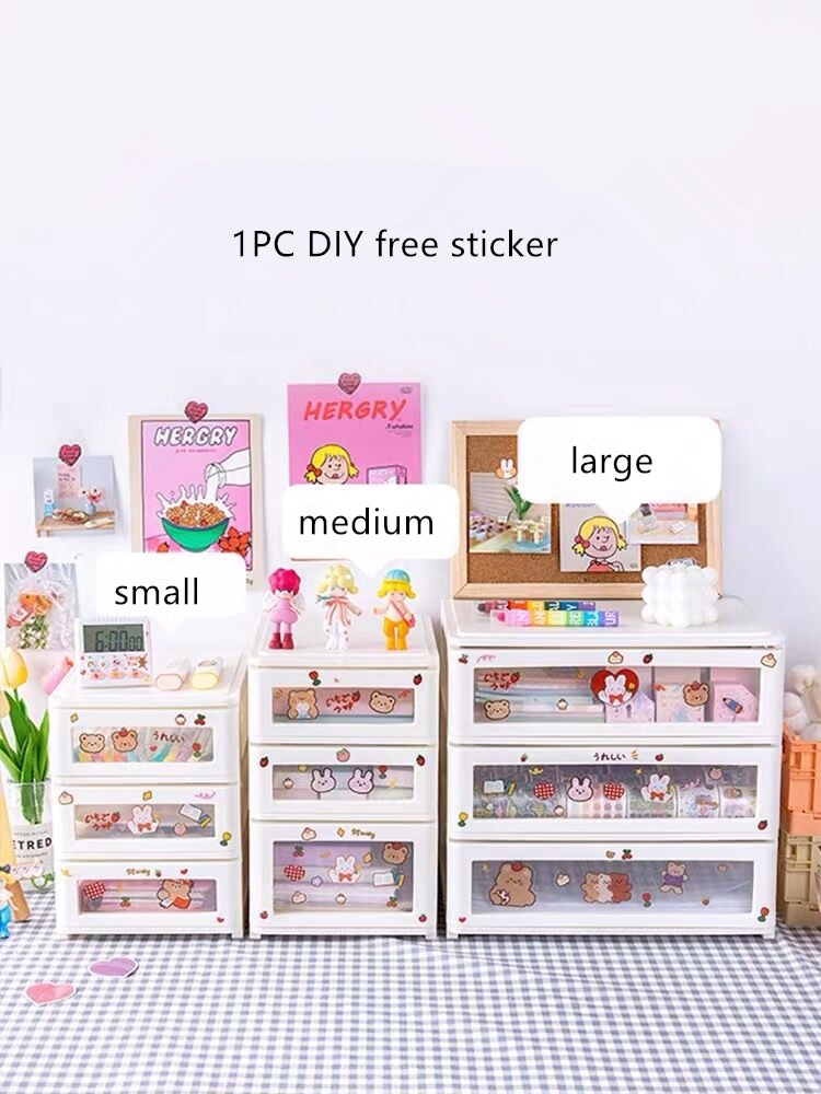 MINKYS Kawaii ABS Drawer Desktop Organizer Desk St... – Grandado