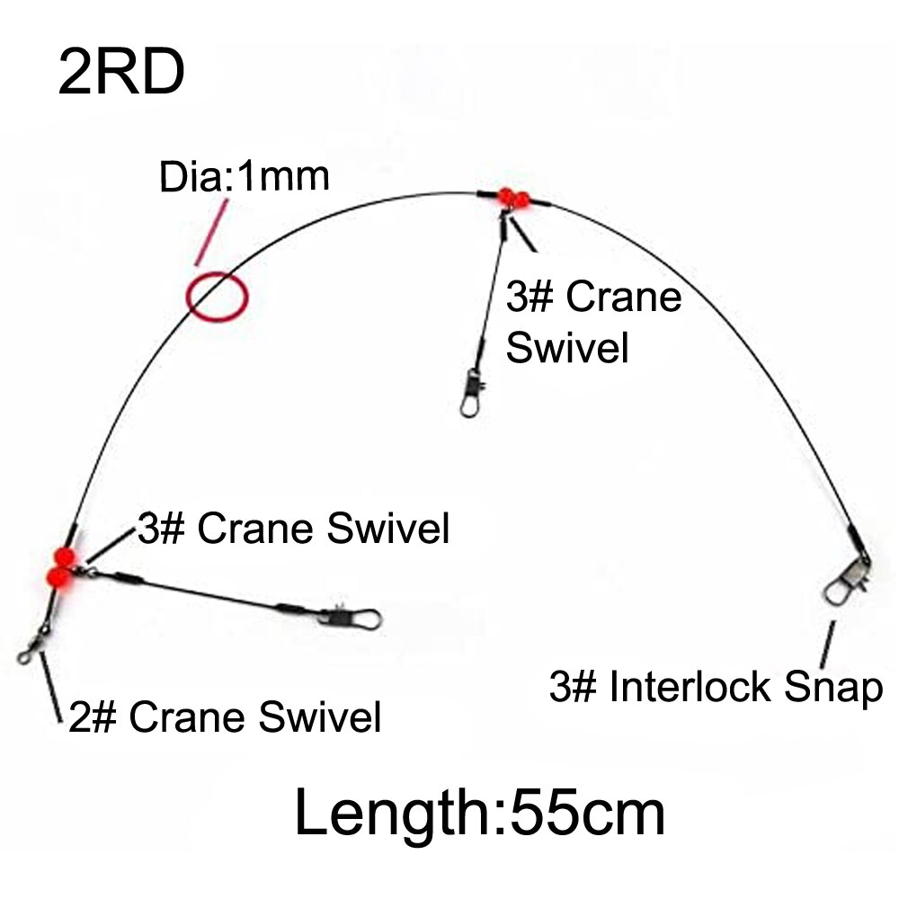 24Pcs/Bag Fishing Wire Leader Rigs Trace With Swiv... – Vicedeal