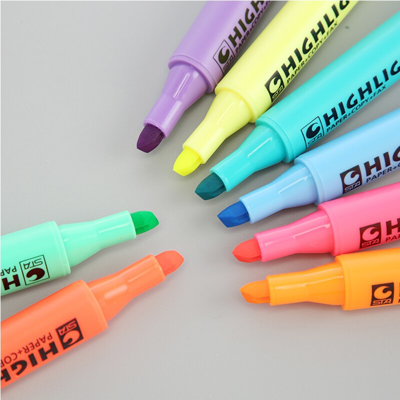 STA Triangle Body Marker Pens Colorful Point Linin... – Grandado