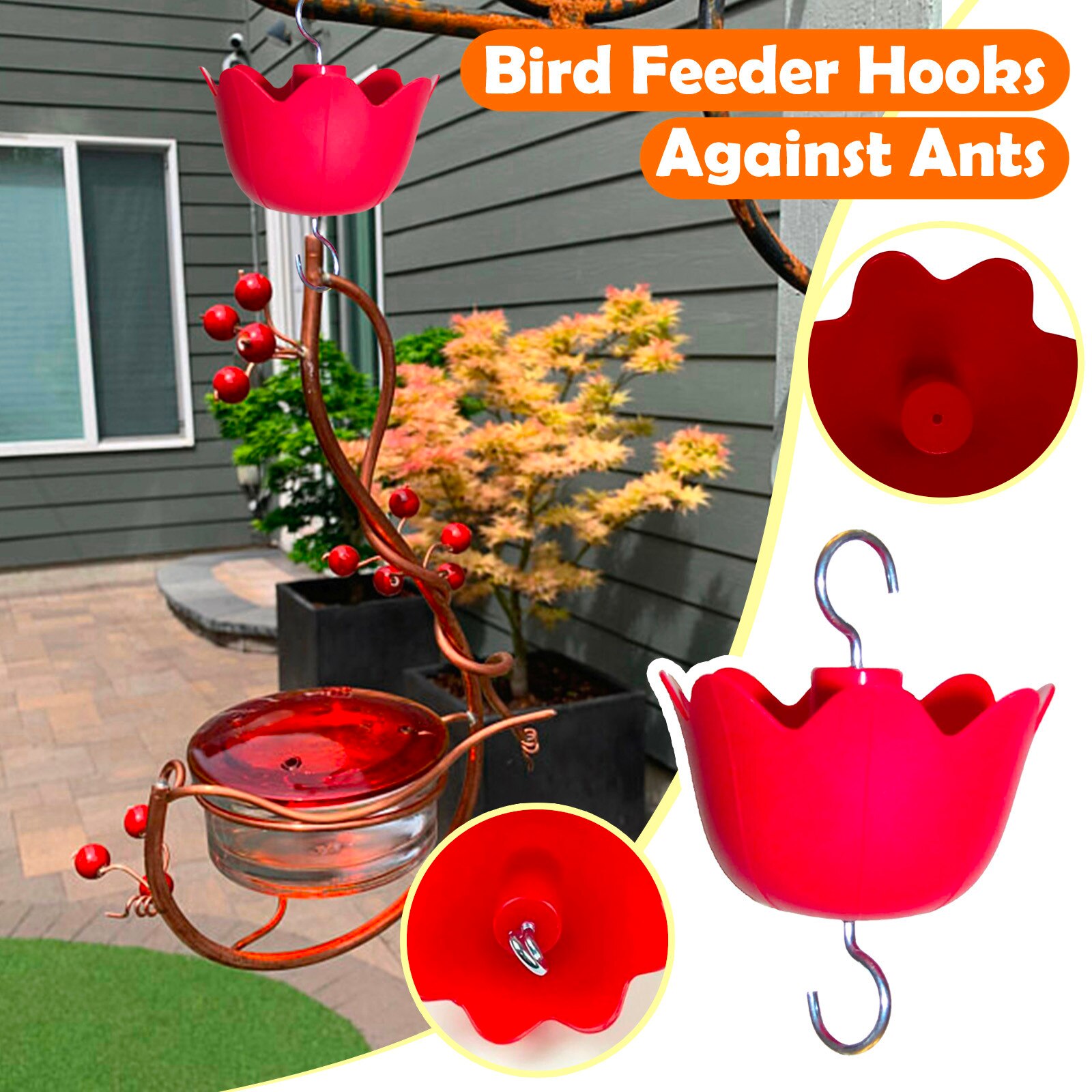 bird feeder with brush ant trap hummingbird feeder... – Grandado