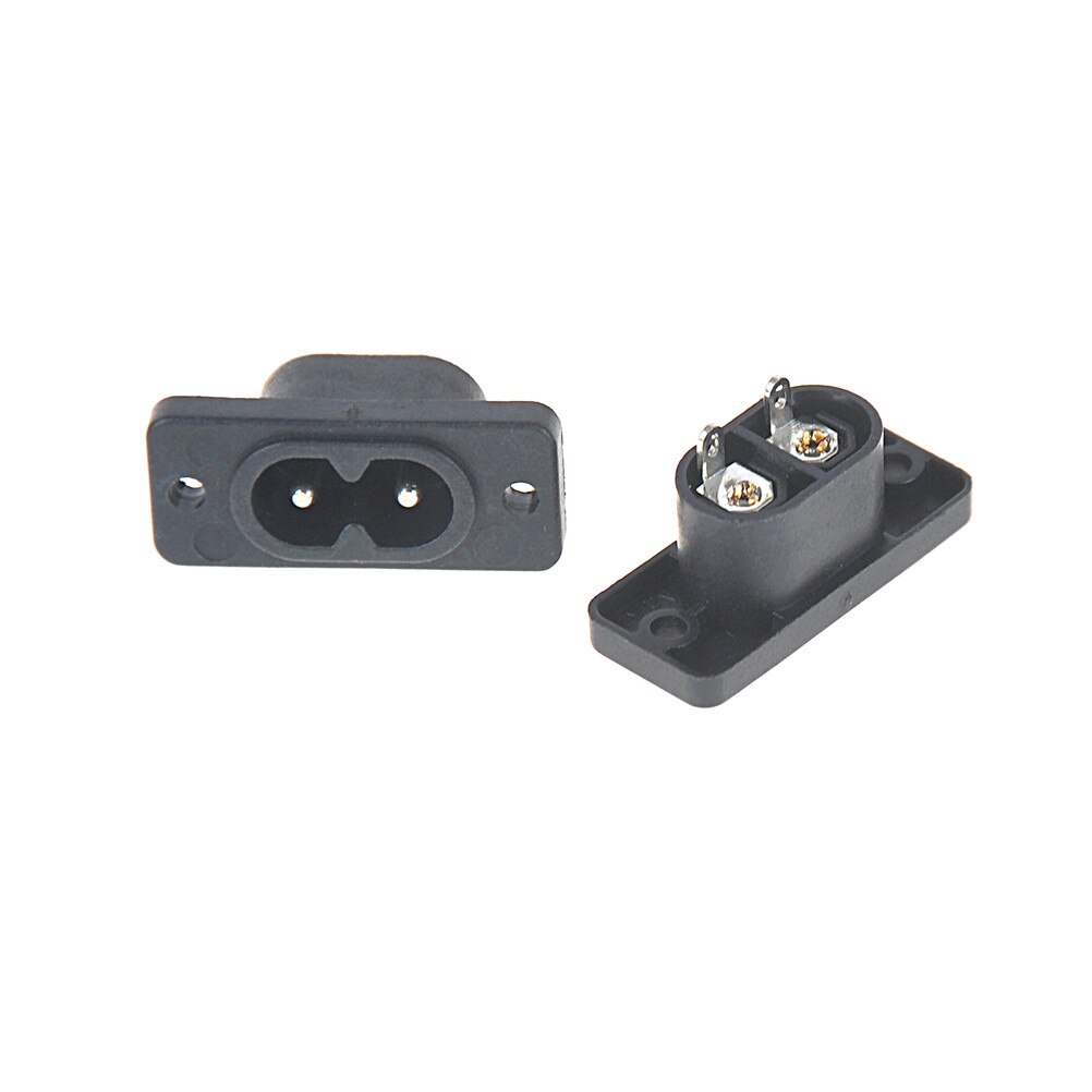 5 Stks/set Ac 250V 2.5A Zwart IEC320 C8 2 Terminal... – Vicedeal