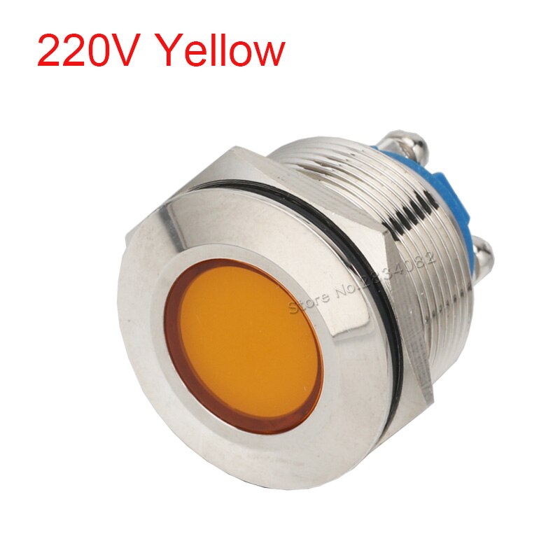 22mm indikatorlys led signallampe metal 6v 12v 24v... – Grandado