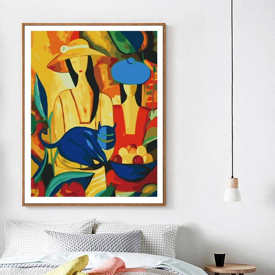 AZQSD DIY Abstract Oil Painting Woman Painting By ... – Grandado