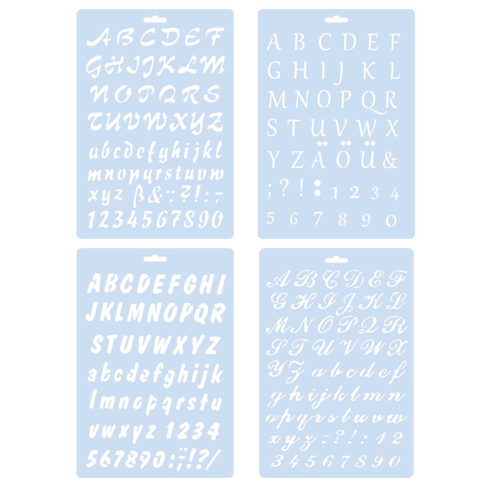 4Pcs/Set A4 Alphabet English Letters DIY Layering ... – Grandado