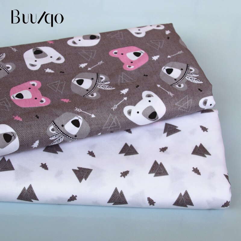 100% Cotton Patchwork Fabric Bear printed Cotton F... – Grandado