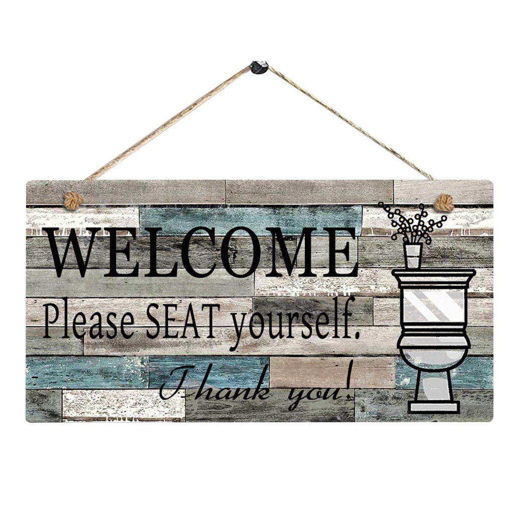 Vintage Wooden Open Closed Welcome Please Seat You... – Grandado