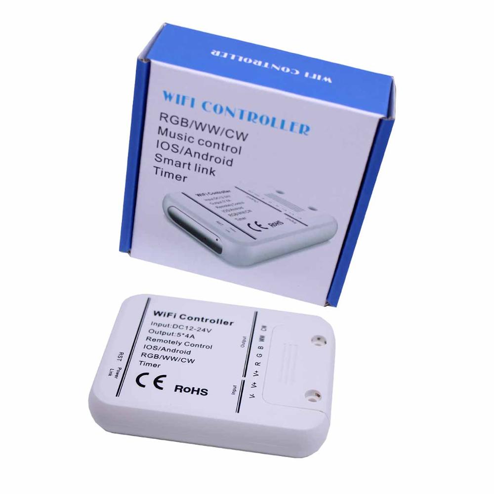 DC12-24V 4A * 5CH RGB/WW/CW LED WIFI Controller IO... – Vicedeal