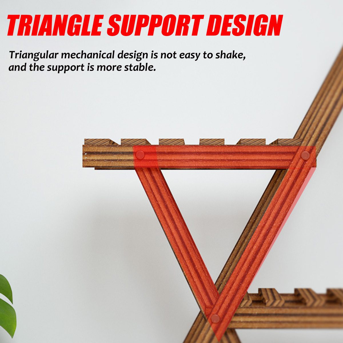 Windmill Wooden Plant Stand Pot Durable Plant shel... – Grandado