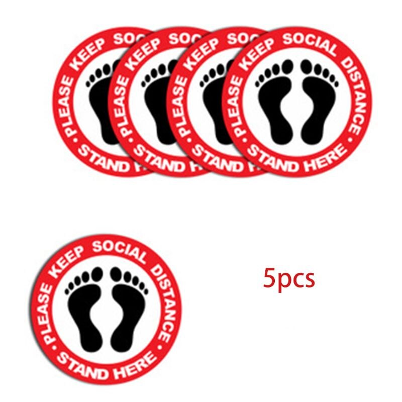 5pcs Please Keep Social Distancing Floor Sign Safe... – Vicedeal