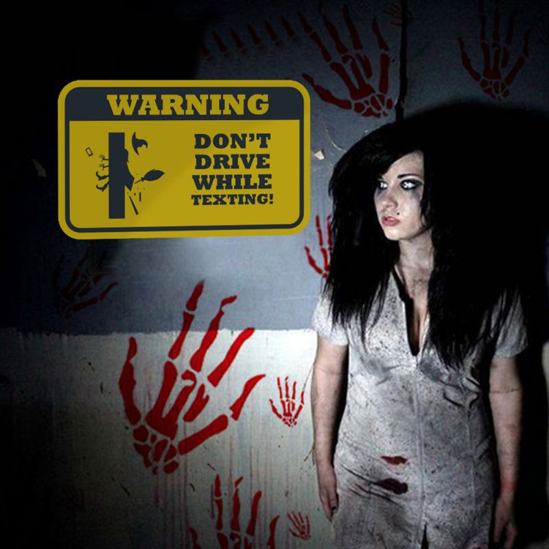 Halloween Bloody Restroom Sign Warning Stickers Se... – Vicedeal