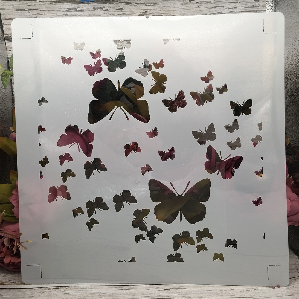 1Pcs 30*30Cm Mandala Vlinders Diy Gelaagdheid Sten... – Vicedeal