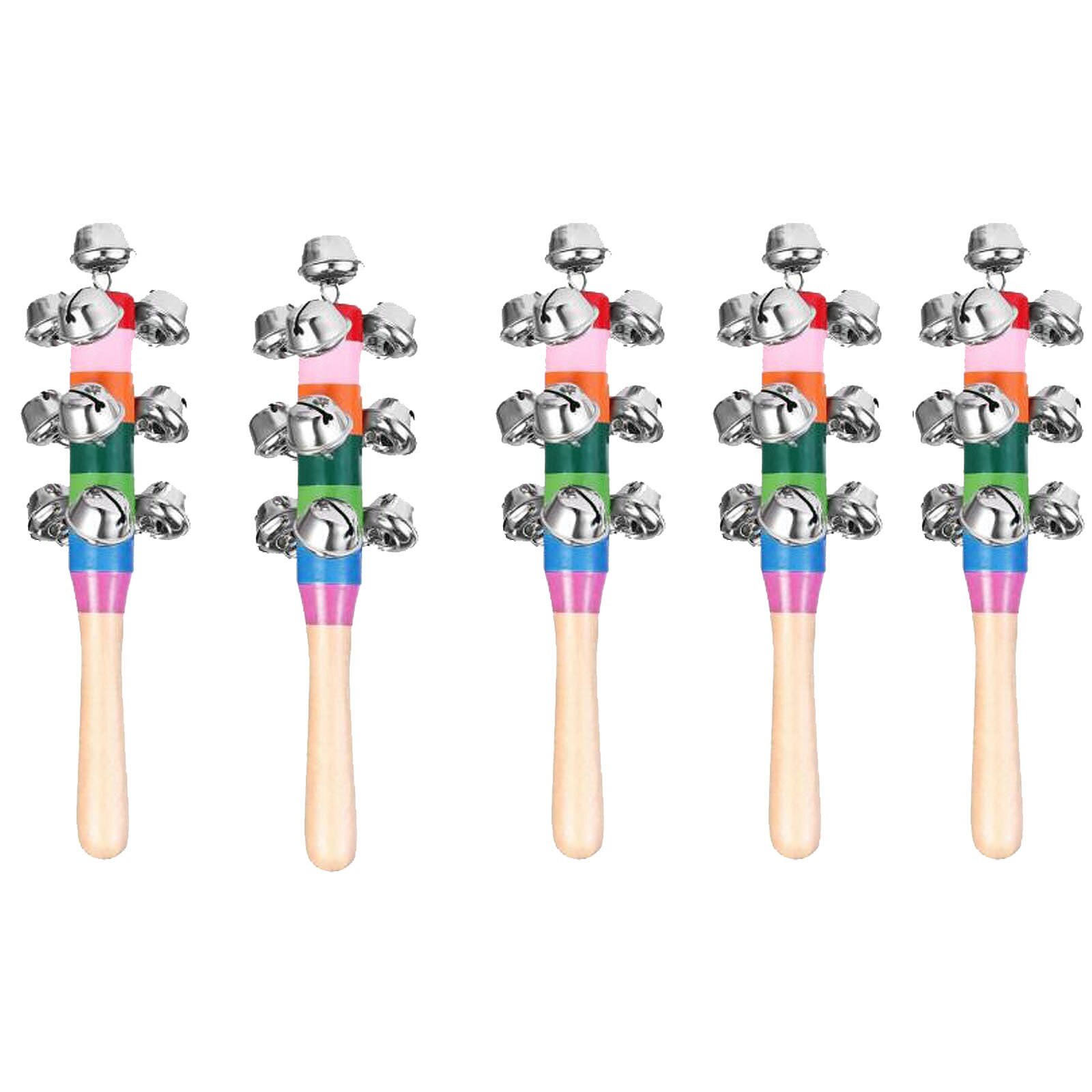 5PC Colorful Rattles Christmas Hand Bell Sleigh Be... – Grandado