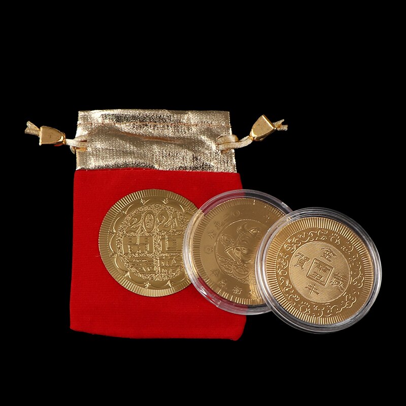1 PC Year of Ox Commemorative Cow Coin Chinese Zod... – Grandado