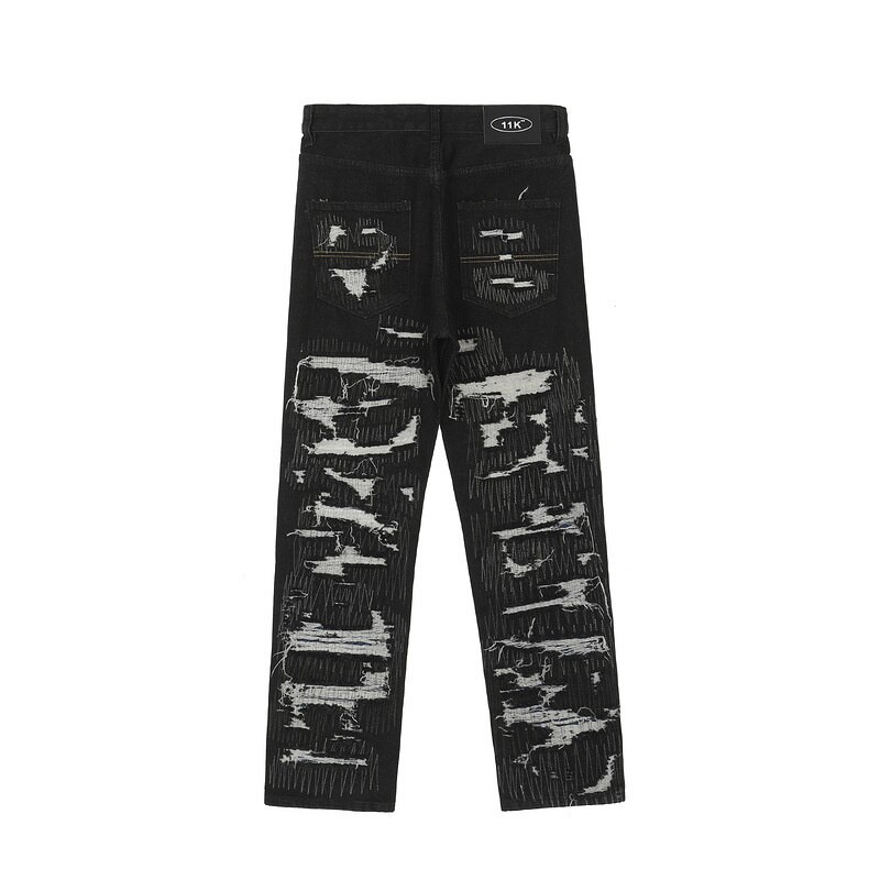 IEFB Break Hole Moustache Effect Embroidery Men ... – Grandado