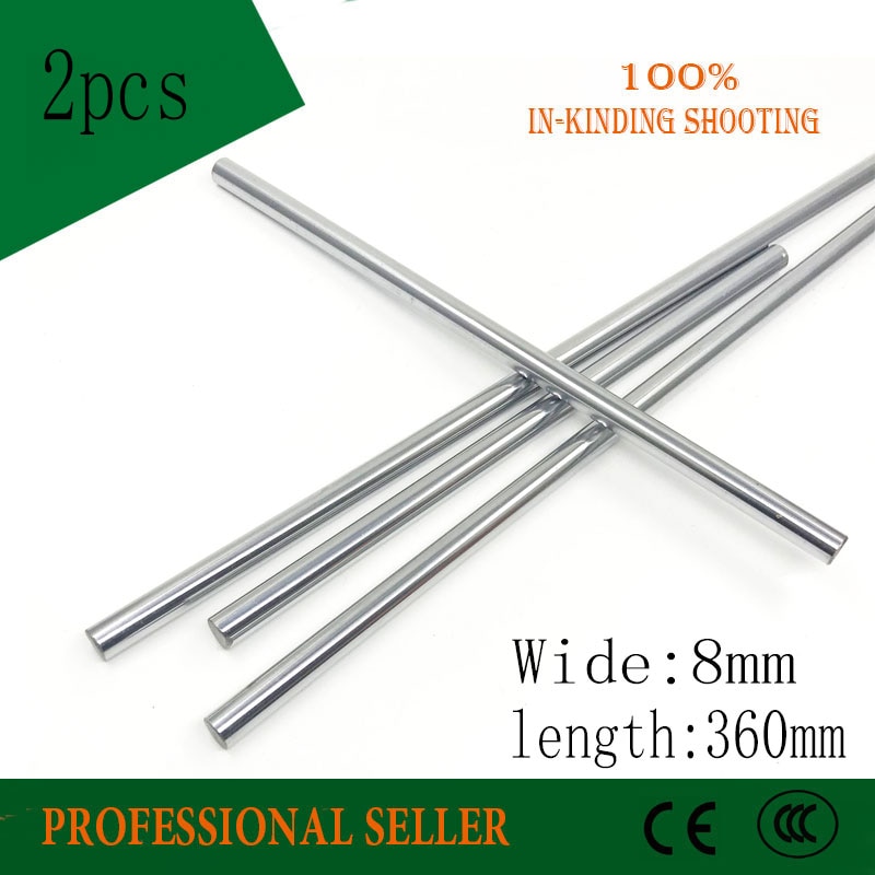 2pcs 8mm 8x360 linear shaft 3d printer 8mm x 360mm... – Grandado