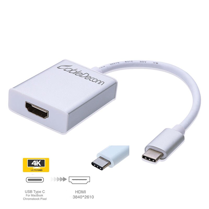 Usb 3.1 type c til hdmi med ladeport konverterings... – Grandado