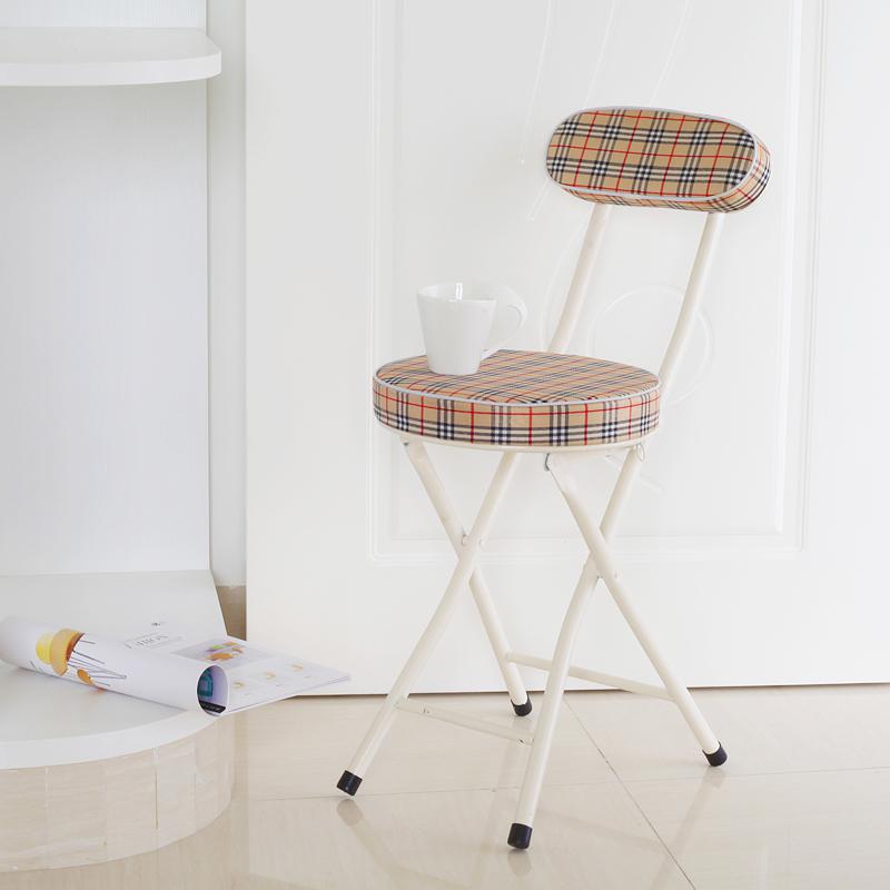 Fabric folding dormitory home backrest dining chai... – Grandado