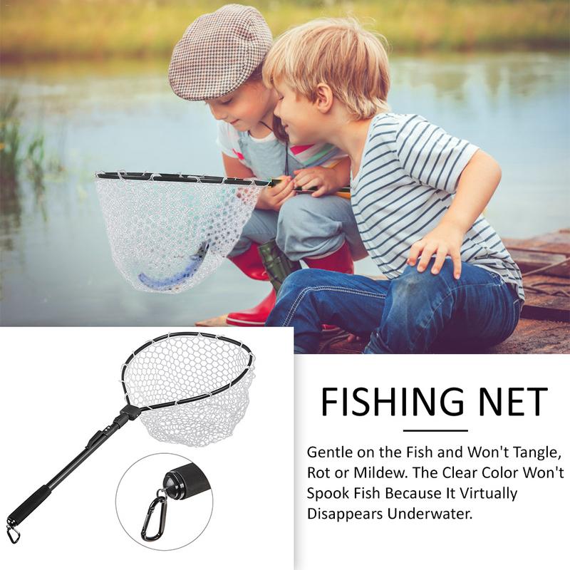 Fast Folding Hand Net Fishing Fly Fish Landing Net... – Grandado