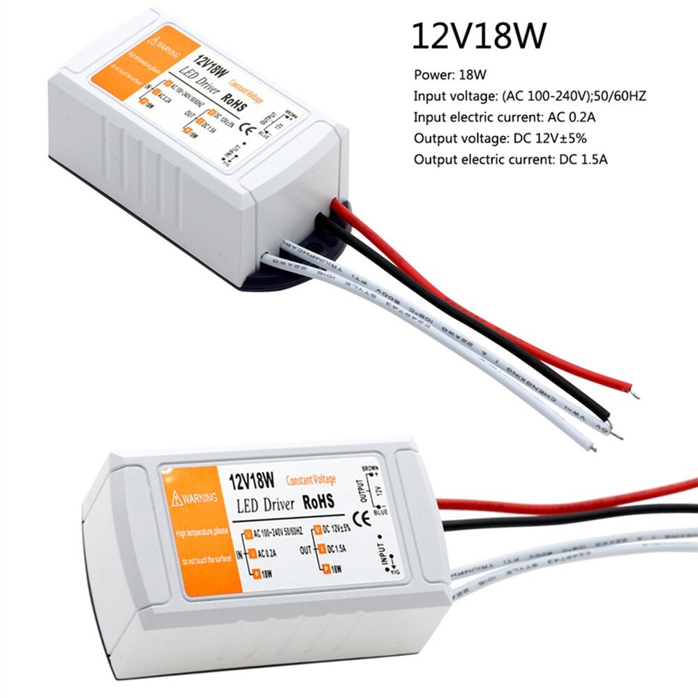 DC 12V 18W Voeding Verlichting Transformator LED D... – Grandado