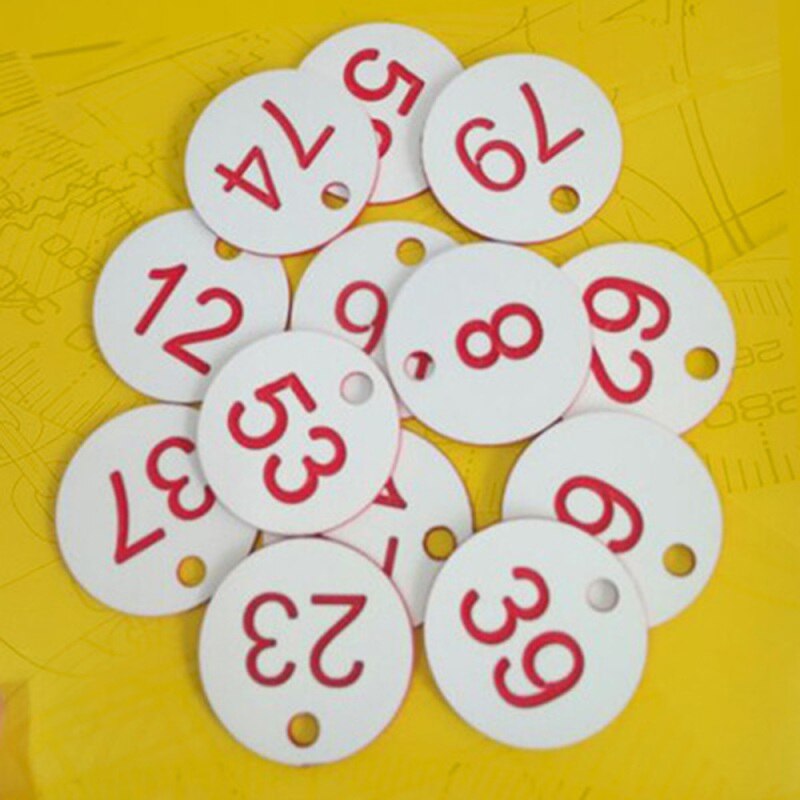 1-100 Digital Tags Keychain Decoration Supermarket... – Grandado