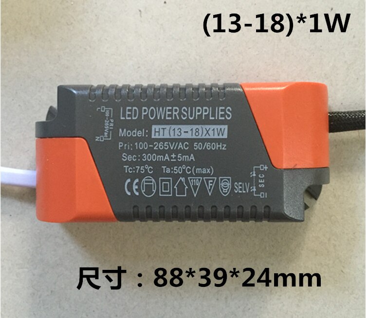 LED driver AC 100- 265V 260mA - 300mA ( 13 - 18 )*... – Grandado