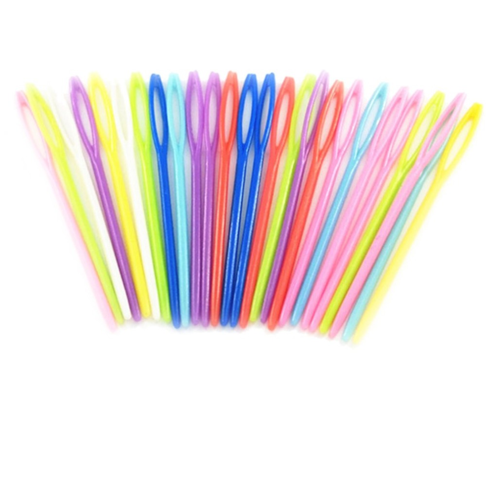 100pcs/set 9cm Plastic Sewing Needles for Kids Cra... – Grandado