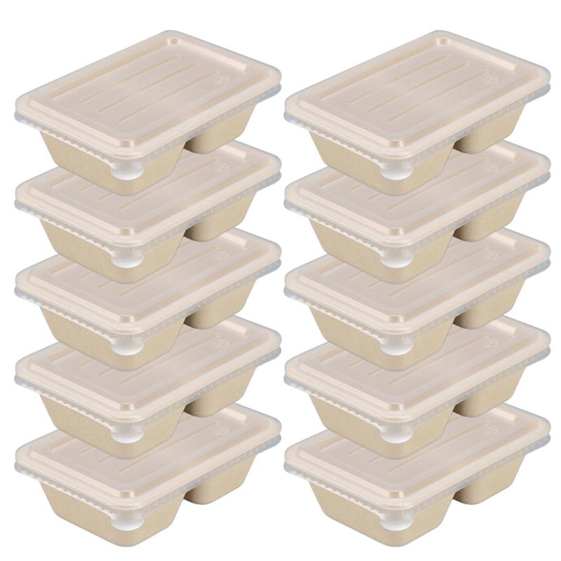 10PCS Disposable Pulp Lunch Box Biodegradable Take... – Grandado