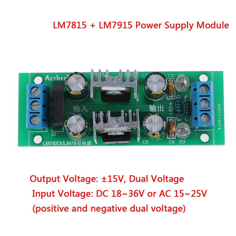DC 18 ~ 35V LM7815 + LM7915 + - 15V Dual Spannung ... – Grandado