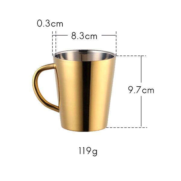 300Ml Stainless Steel Coffee Mug Portable Milk Cup... – Vicedeal