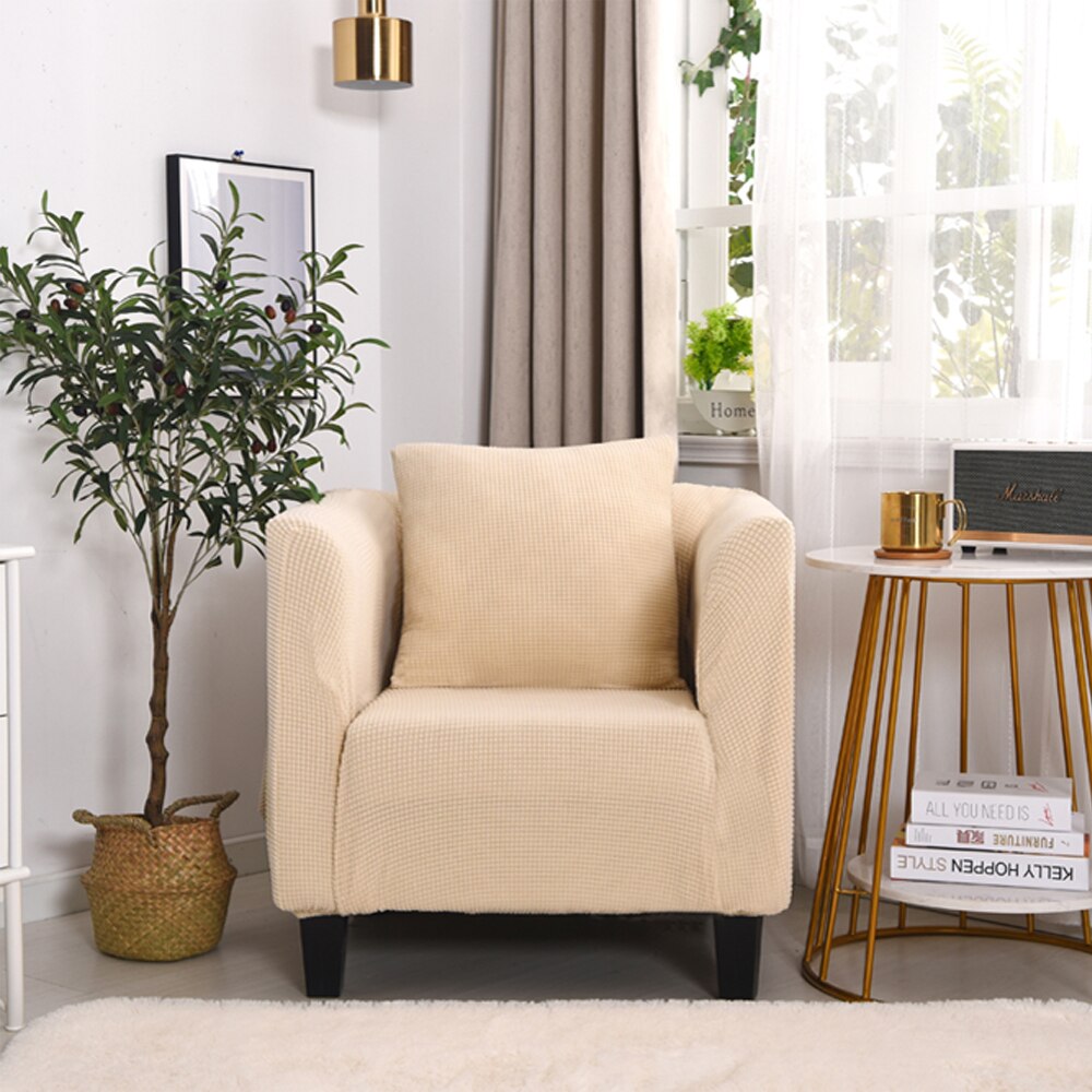 Solid Stretch Fit Sofa Cover Lounge Couch Removabl... – Grandado