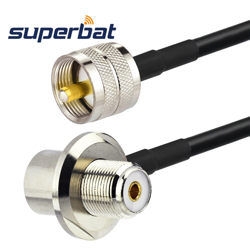 Superbat UHF PL259 Plug to UHF SO239 Jack RA Bulkh... – Grandado