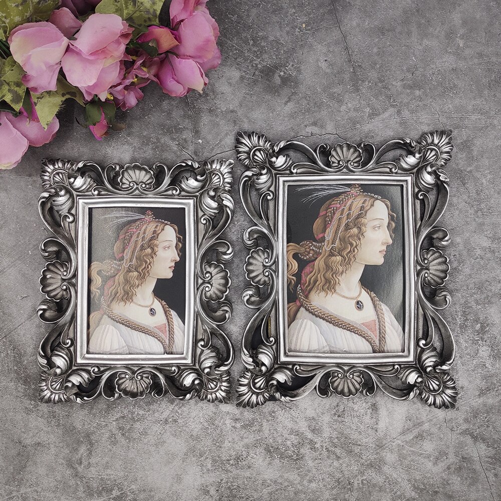 baroque resin photo frame embossed bright gold roy... – Vicedeal