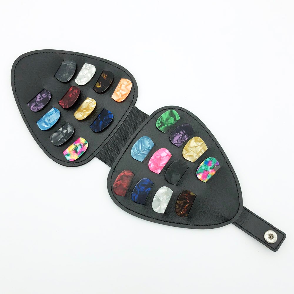 SLOZZ Leather Guitar Pick Holder Bag Wallet Acoust... – Grandado