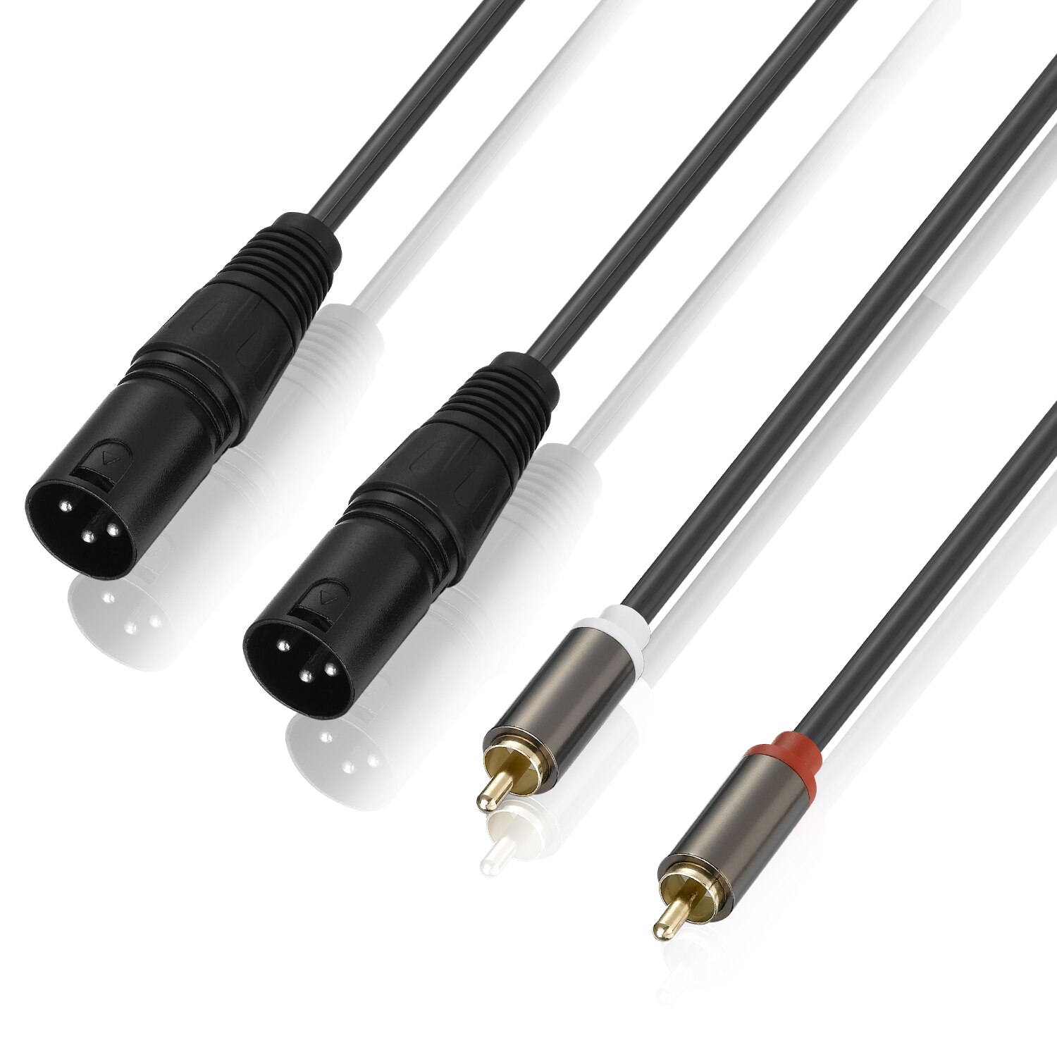 Bochara 1.5m 2RCA Jack Male to Dual XLR Male Cable... – Vicedeal