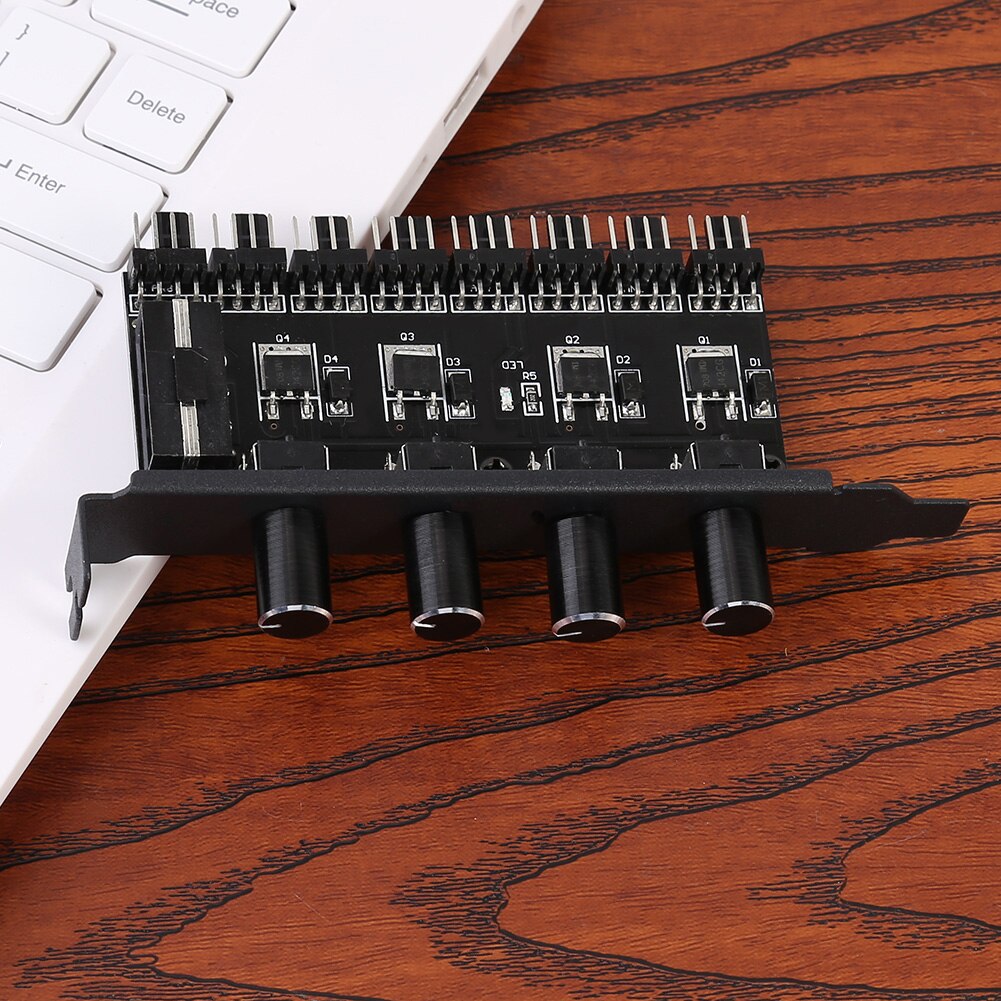 8 Kanalen Pc Case Cooling Fan Hub 4 Knop Radiator ... – Vicedeal