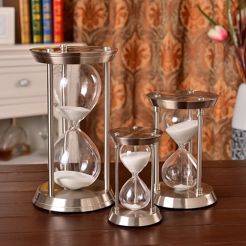 European Metal Hourglass Timer Clock Sand Metal+gl... – Grandado