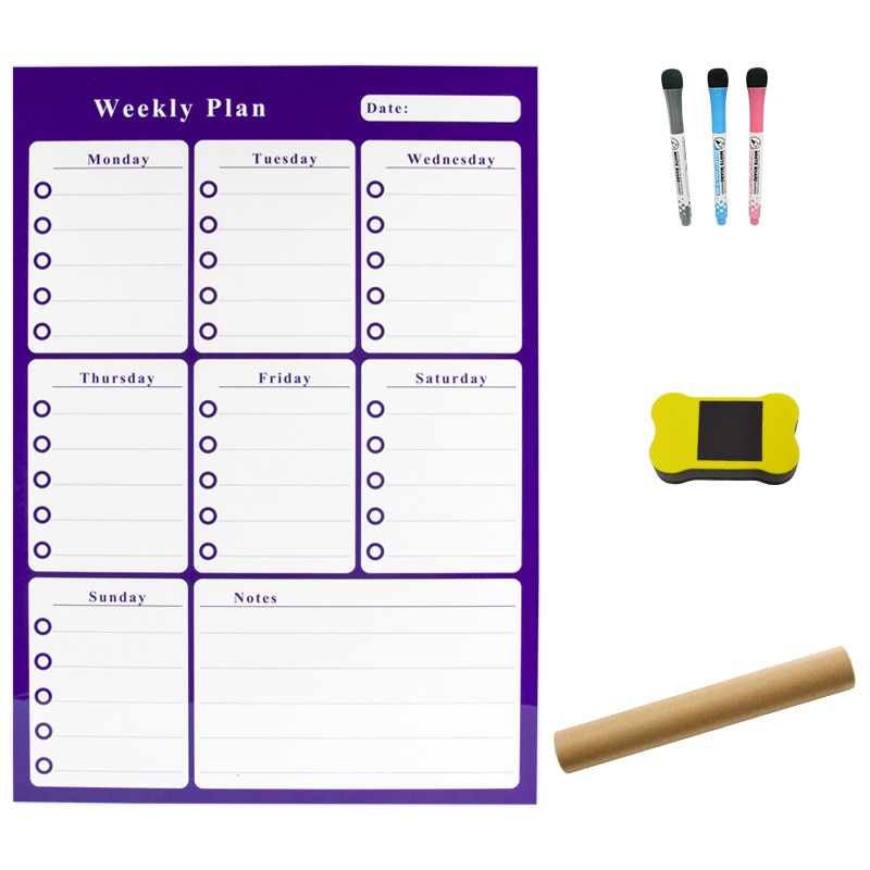 Rewritable Monthly Week Schedule Refrigerator Magn... – Grandado