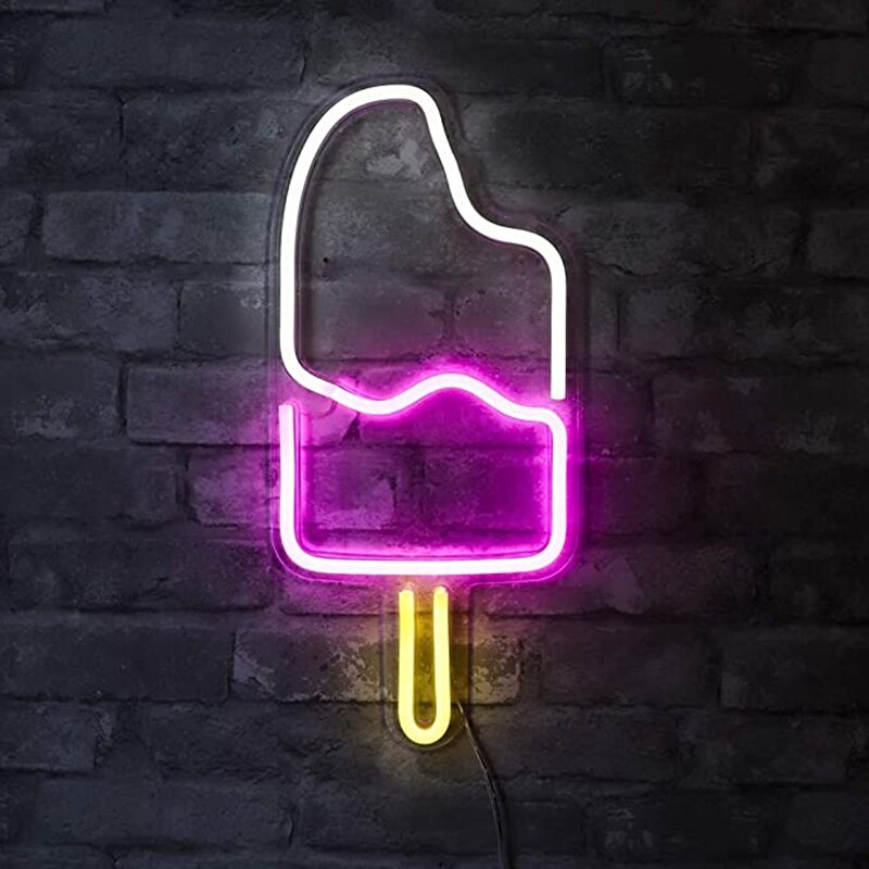 Popsicle Icecream Shaped Neon Signs LED Neon Light... – Grandado