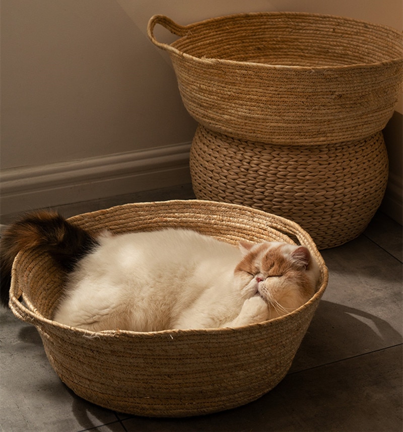 Cat Bed Rattan four-season Universal Cat Bed Summe... – Vicedeal