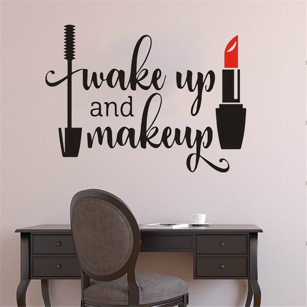 PVC Wall Decor Sticker Decal Lipstick Makeup Girl ... – Vicedeal