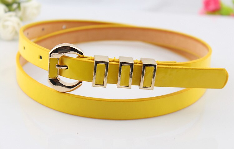 Simple Candy Color Red Black Yellow Brown Skinny T... – Vicedeal