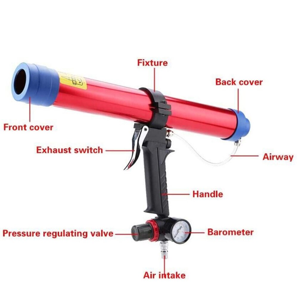 Air Press Tool Pneumatic Glass Glue Red Color 600m... – Grandado