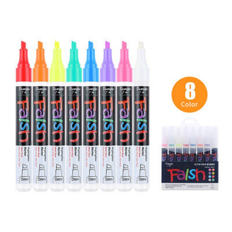 8/12PCS Set Erasable Highlighter Fluorescent Marke... – Vicedeal