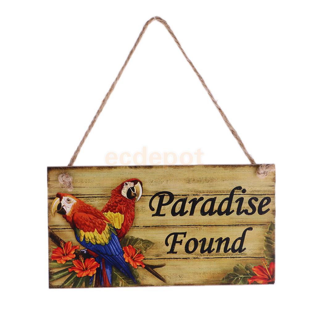 Vintage Woodland Welcome to Paradise/Paradise Foun... – Grandado